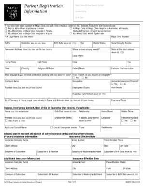 Fillable Online mayo Executive Health Program Registration - Replaces ...