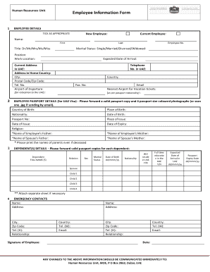 Fillable Online Tick as appropriate New Employee Fax Email Print ...