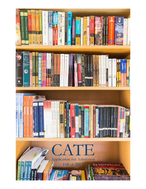 Fillable Online cate Included in this application are all the forms you will need to apply to ...