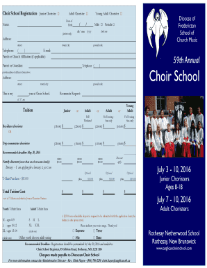 Fillable Online Register Now! files/Choir School Registration Form 2016 ...