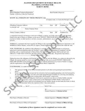 Fillable Online Surety Bond Form - suretysolutionsllc.com Fax Email ...