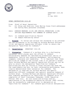 Fillable Online OPNAV INSTRUCTION 1412 Fax Email Print - pdfFiller