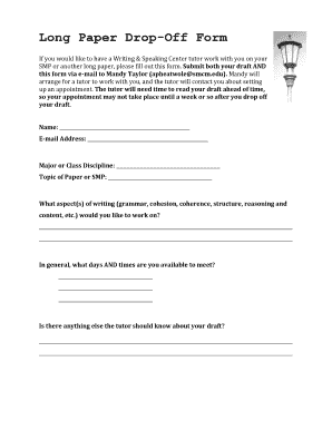 Fillable Online smcm Long Paper Drop-Off Form - smcm Fax Email Print ...