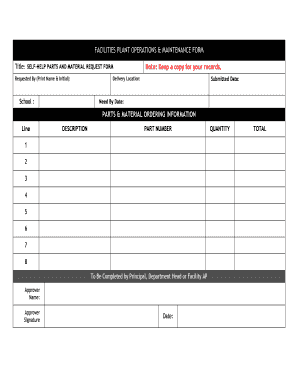 Fillable Online facilities sp brevardschools FACILITIES PLANT OPERATIONS & MAINTENANCE FORM Fax ...