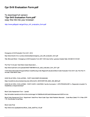 Fillable Online Cpr Drill Evaluation Form - Pdfslibforyou.com Fax Email ...