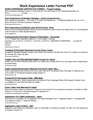 Fillable Online avlib mx Work Experience Letter Format PDF. Work ...