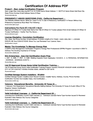 Fillable Online avlib mx Certification Of Address PDF. Certification Of ...