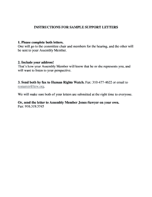 Fillable Online fairsentencingforyouth INSTRUCTIONS FOR SAMPLE SUPPORT ...