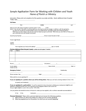 Fillable Online sample application form.doc Fax Email Print - pdfFiller