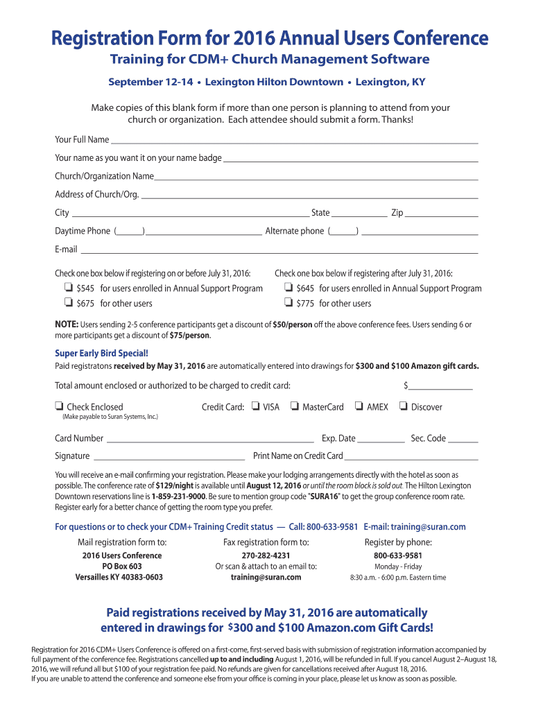 Fillable Online Training for CDM+ Church Management Software Fax Email ...