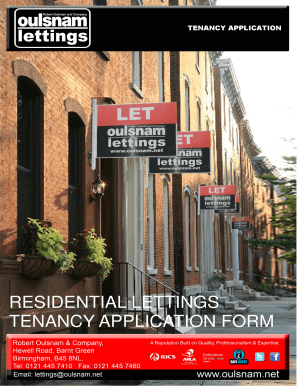 Fillable Online rtsites rt-sb RESIDENTIAL LETTINGS TENANCY APPLICATION ...