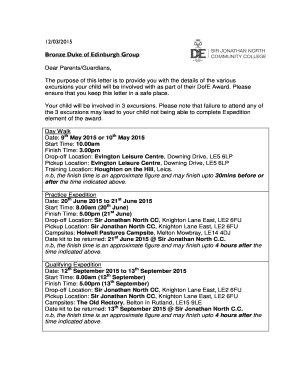 Fillable Online sjncc leicester sch The purpose of this letter is to ...