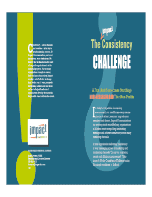 Fillable Online to check out the Consistency Challenge - Impact Communications, Inc. Fax Email ...