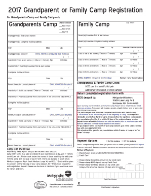 Fillable Online Grandparents Camp Fax Email Print - pdfFiller