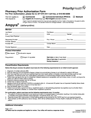 Fillable Online Pharmacy Prior Authorization Form. Request ...