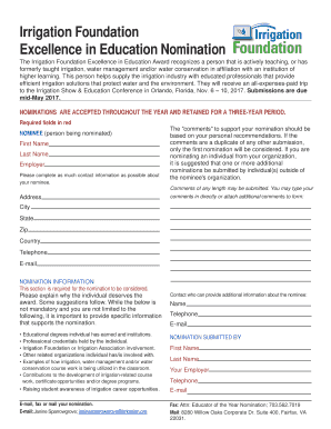 Fillable Online irrigation Irrigation Foundation Fax Email Print ...