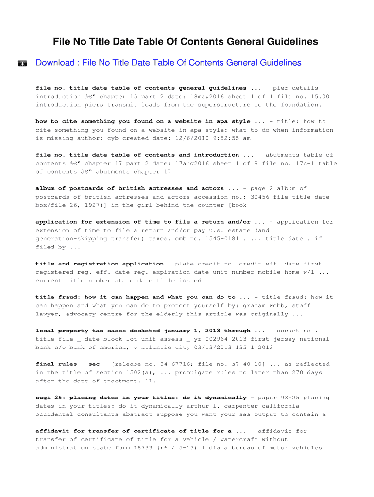 Fillable Online danone hol File No Title Date Table Of Contents General ...