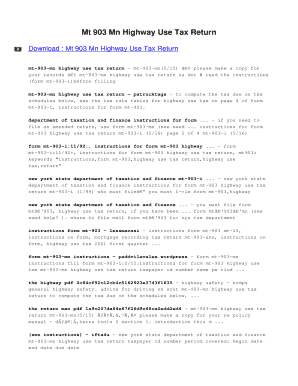 Fillable Online danone hol Mt 903 Mn Highway Use Tax Return Ebooks ...