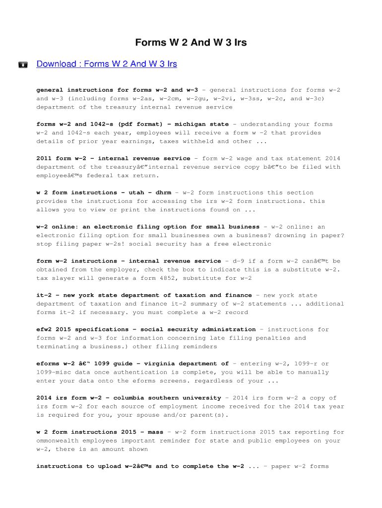 Fillable Online danone hol Forms W 2 And W 3 Irs Ebooks - danone.hol.es. Forms W 2 And W 3 Irs ...