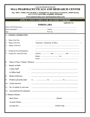 Fillable Online A UNIT OF MOTHER FOUNDATION MAA PHARMACEUTICALS AND ...