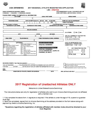Fillable Online 2017 Application - AZ Seas Athlete-FOR WEB Fax Email ...