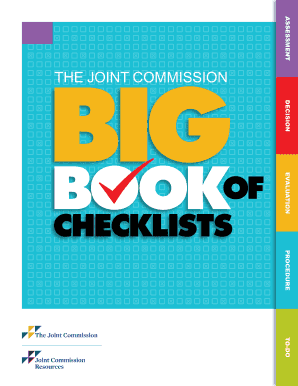 Fillable Online Joint Commission Big Book of Checklists-Cover Options ...