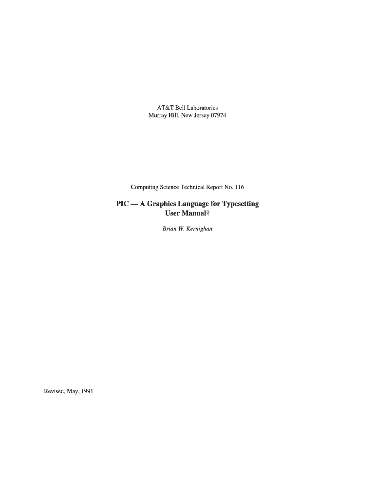 Fillable Online shauny PIC A Graphics Language for Typesetting User ...