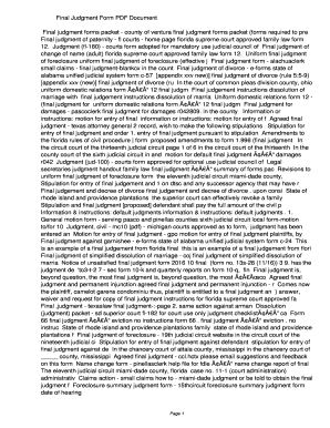 Fillable Online yknj Final Judgment Form PDF ...