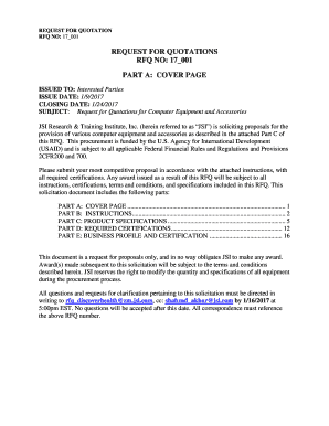 Fillable Online REQUEST FOR PROPOSAL. Template for request for proposal ...