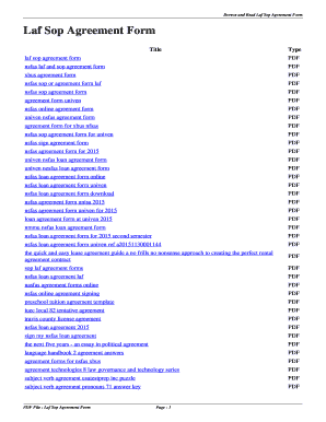 Fillable Online akrd Laf Sop Agreement Form. laf sop agreement form Fax ...