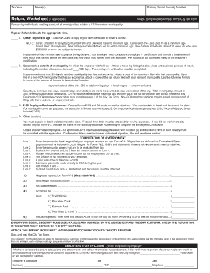 Fillable Online ccatax ci cleveland oh Refund Worksheet Rev 11-16.pdf ...