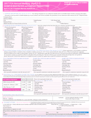 Fillable Online 5. BADGE FORM and COMPANY INFO FORM- 2017 AM- NEW FORM ...