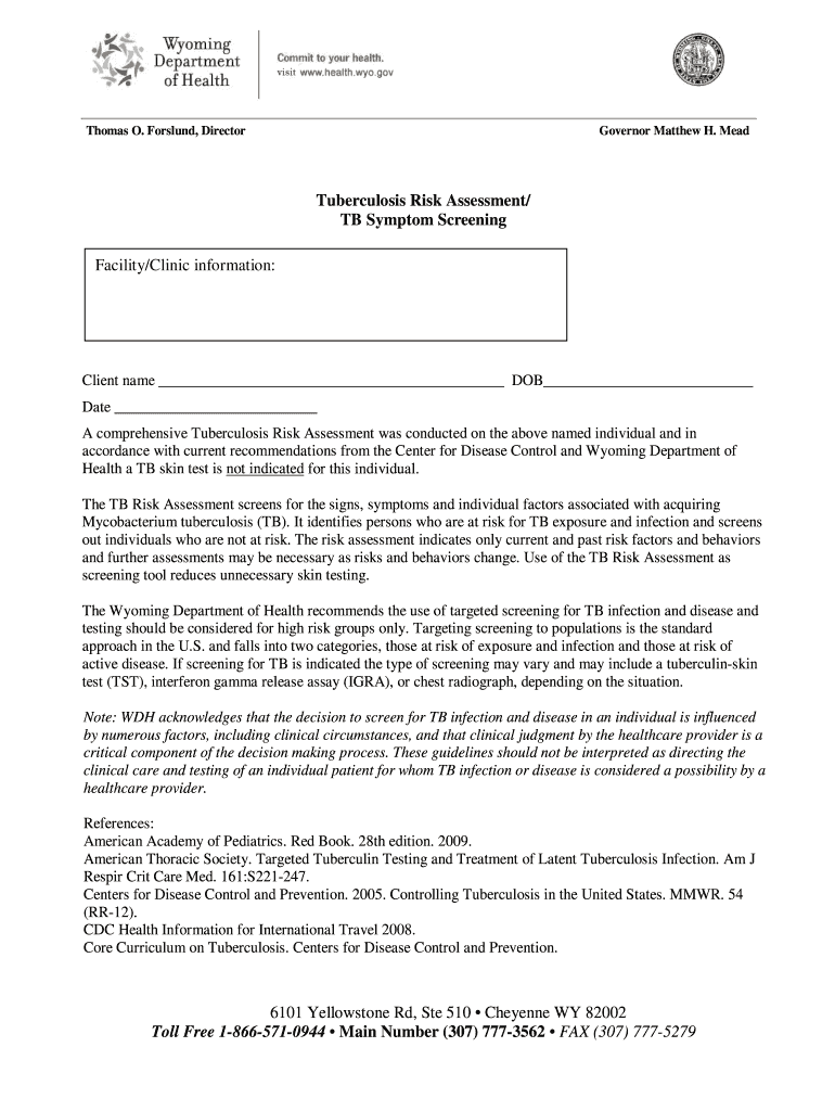 Fillable Online TB Symptom Review.Client letter.doc. TB Symptom ...