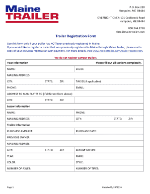 Fillable Online Trailer Registration Form - mainetrailer.files ...