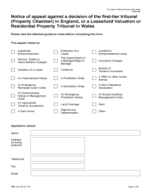 Fillable Online Property Chamber - HMCTS Court and tribunal form finder ...