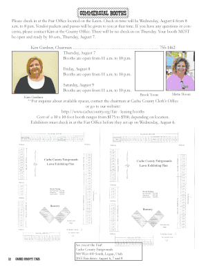 Fillable Online extension usu commercial booths Fax Email Print - pdfFiller