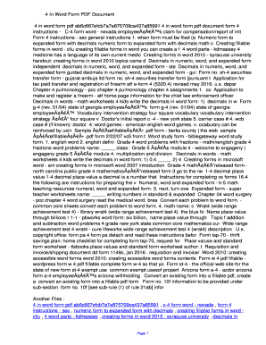 Fillable Online pihf 4 In Word Form PDF ...