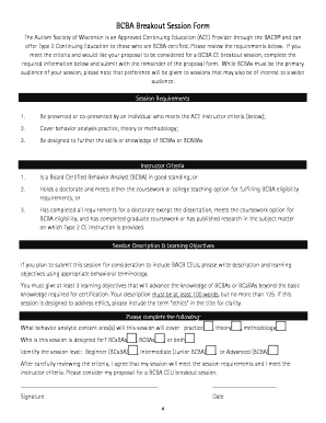 Fillable Online asw4autism call for proposals bcba submission form ...