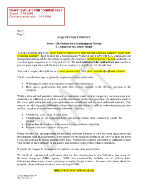 Fillable Online uscis Page 2 REQUEST FOR EVIDENCE Form I-129, Petition ...