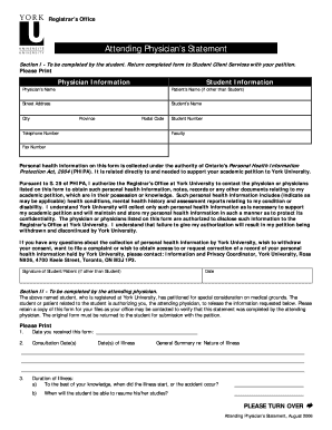 Attending Physician Statement Yorku - Fill Online, Printable, Fillable ...