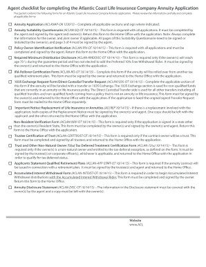 Fillable Online Atlantic Coast Life Insurance Company - ACL IMO ...