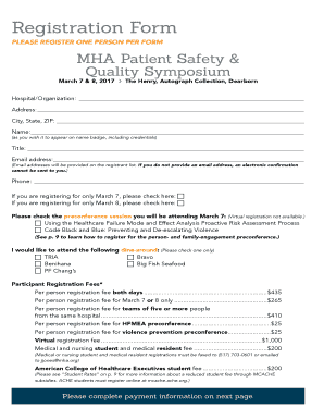Fillable Online mha PLEASE REGISTER ONE PERSON PER FORM MHA Patient ...