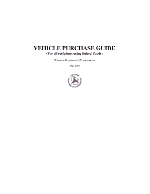 Fillable Online WisDOT Vehicle Purchase Guide - Transit Procurement ...