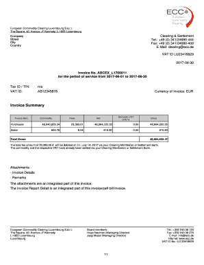 Fillable Online European Commodity Clearing Luxembourg S Fax Email ...