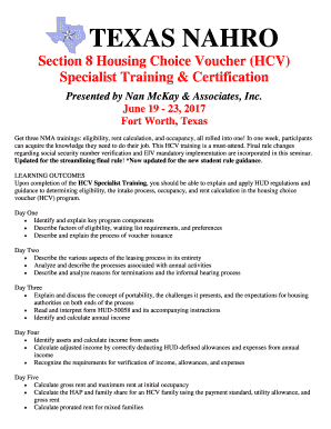 Fillable Online Section 8 Housing Choice Voucher (HCV) Fax Email Print ...