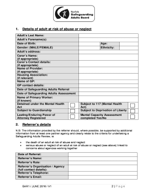 Fillable Online norfolksafeguardingadultsboard Safeguarding Adults ...