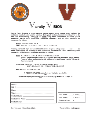 Fillable Online centennialdistrict Varsity Vision Training is a new ...