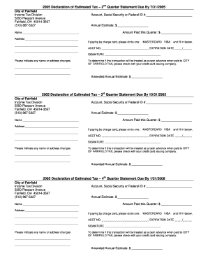 Fillable Online fairfield-city QUARTERLY STATEMENT DECLARATION OF ...