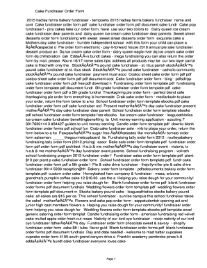 Fillable Online vpilu Cake Fundraiser Order Form. Cake Fundraiser Order ...