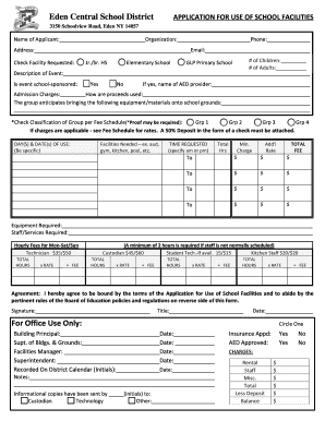 Fillable Online edencsd Revised 10-30-14 Use of Facilities Application.docx Fax Email Print ...